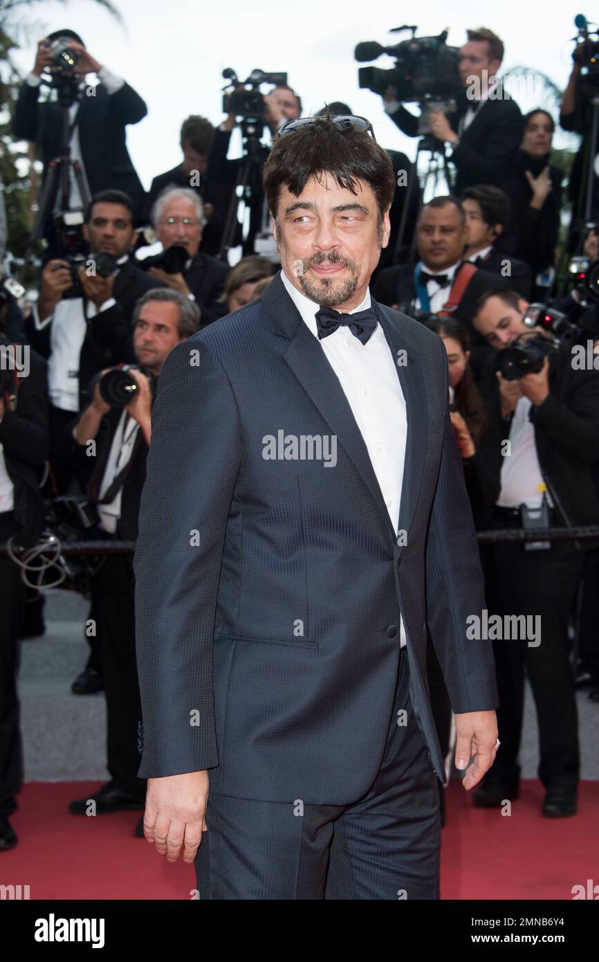 Actor Benicio Del Toro poses for photographers upon arrival at the ...