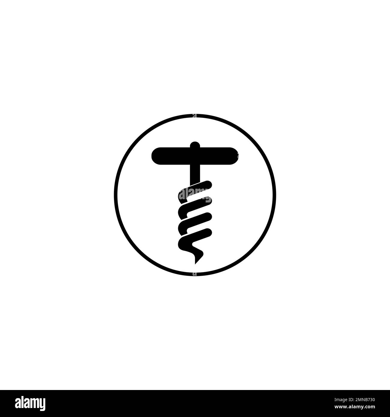 corkscrew icon vector symbol design Stock Photo - Alamy