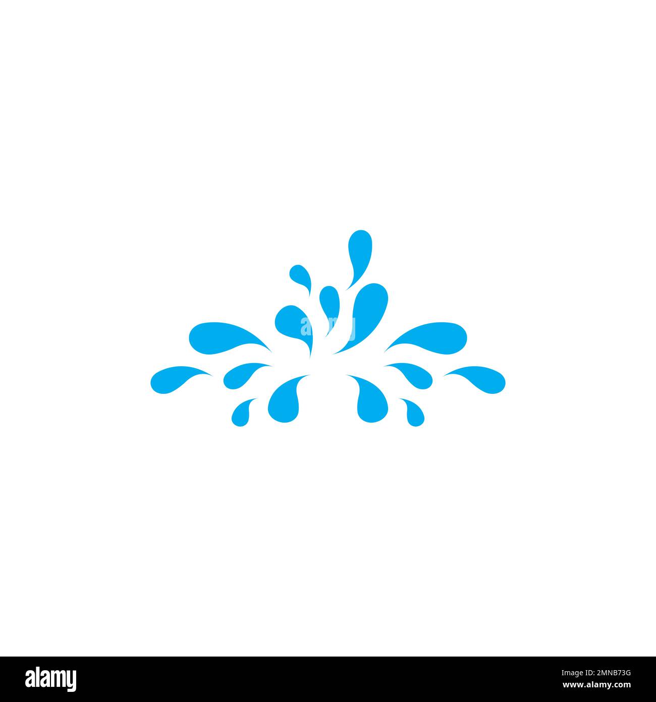 Water splash logo vector icon illustration design Stock Photo - Alamy