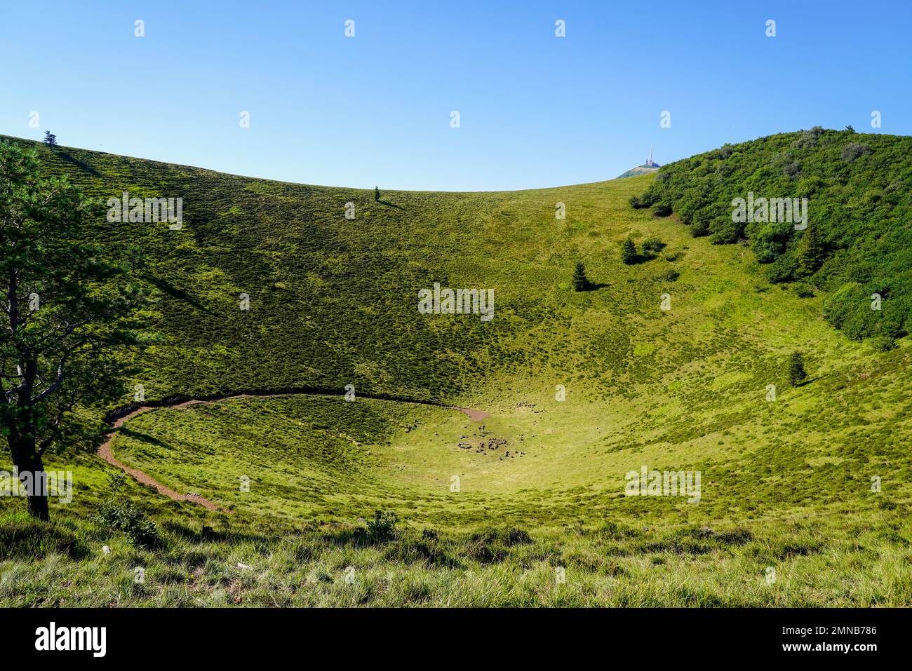 Pariou volcano mountain in puy de dome in center France Stock Photo - Alamy
