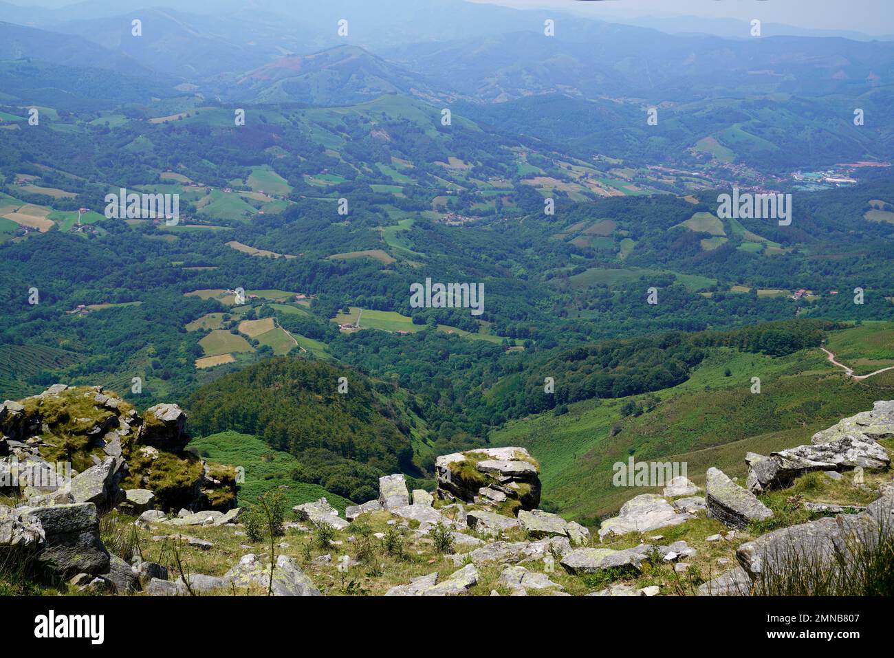 Mount Larrun view wild mountain of La Rhune in the Atlantic Pyrenees ...