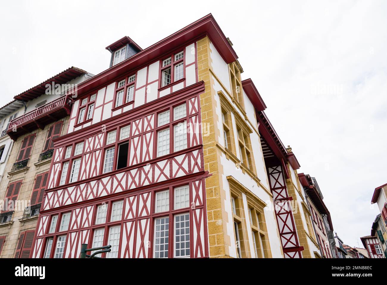 Typical Basque house in Bayonne in Bask french Country in France Stock ...