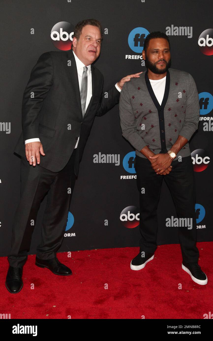 Jeff Garlin, left, and Anthony Anderson, right, attend the Disney/ABC ...