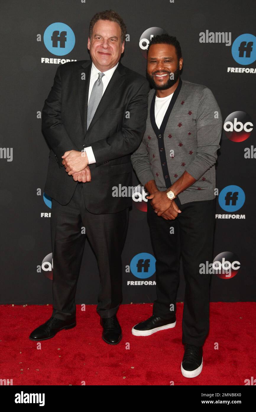 Jeff Garlin, left, and Anthony Anderson, right, attend the Disney/ABC ...