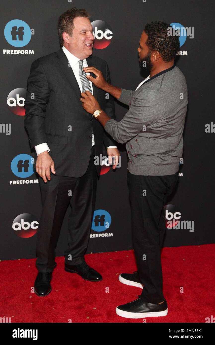 Jeff Garlin, left, and Anthony Anderson, right, attend the Disney/ABC ...