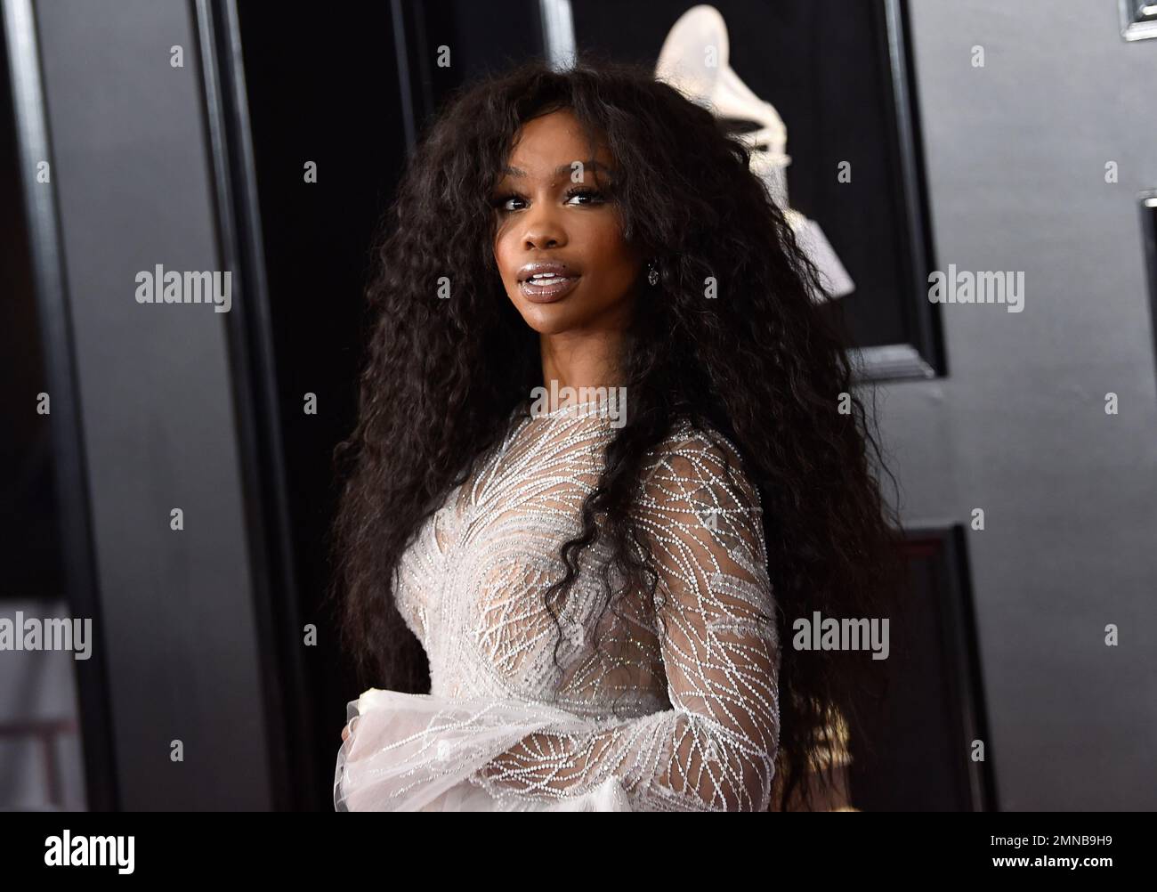 FILE - In this Jan. 28, 2018 file photo, SZA arrives at the 60th annual ...