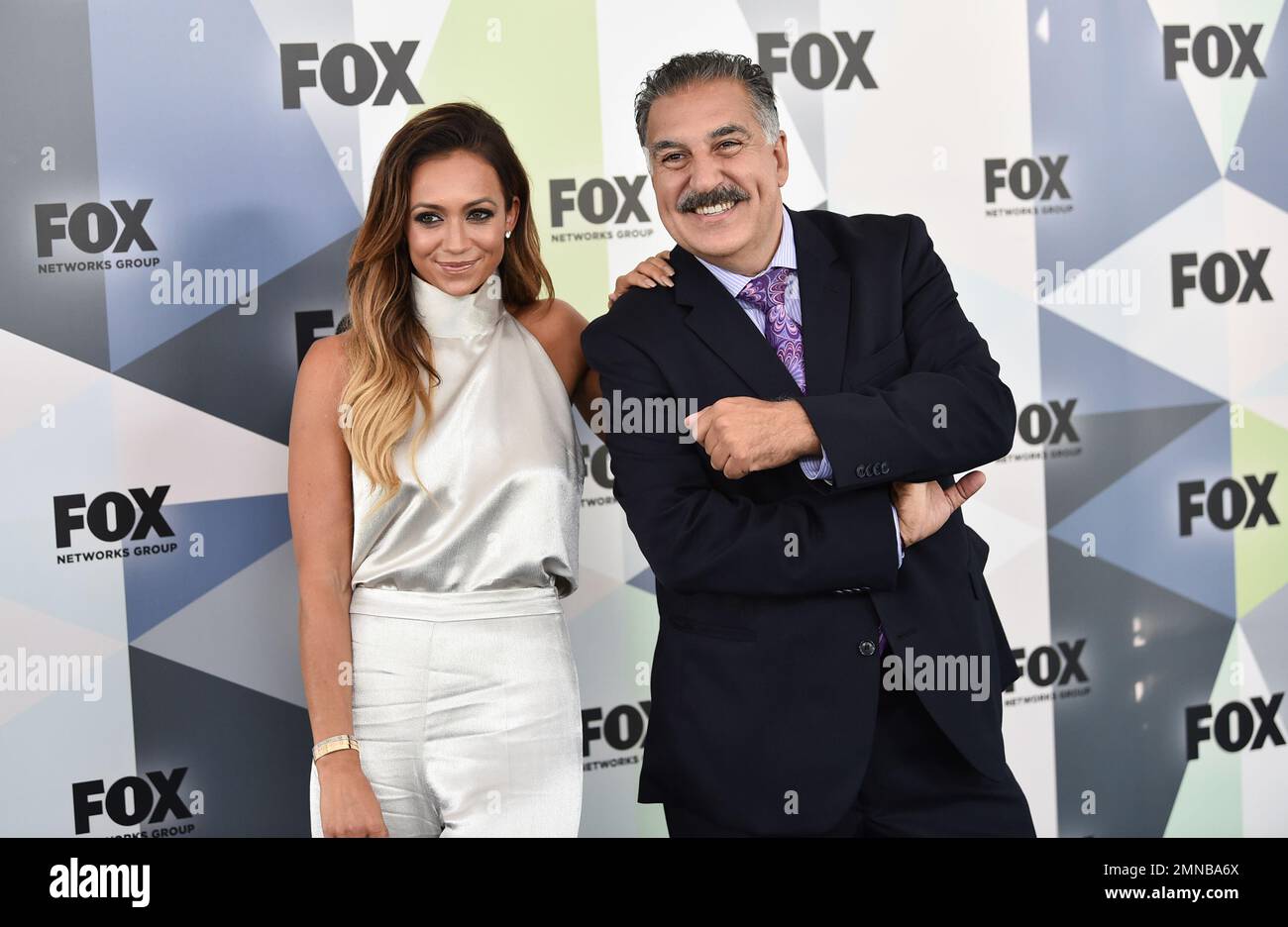 World Cup Live co-hosts Fernando Fiore, right, and Kate Abdo attend the ...