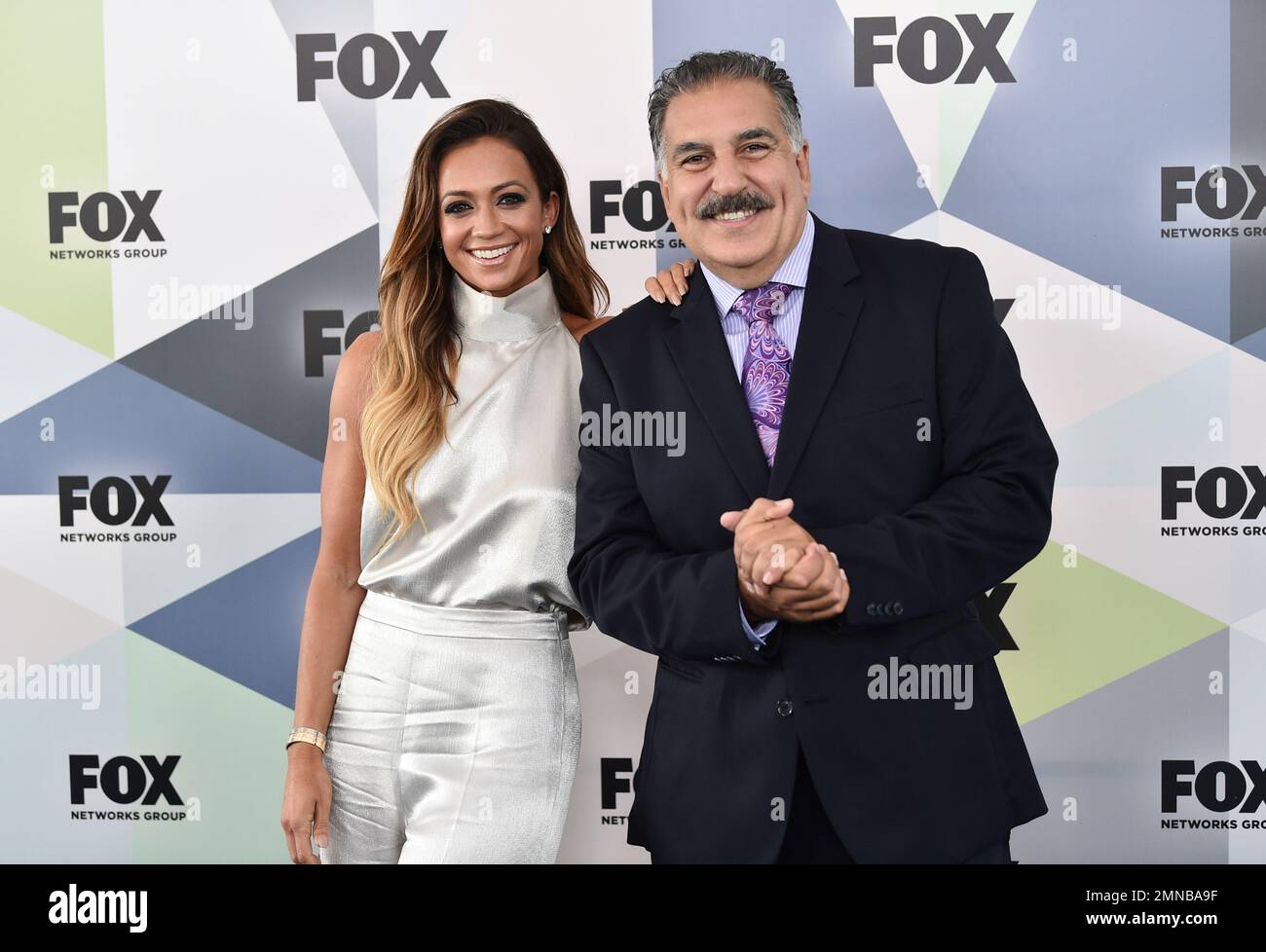 World Cup Live co-hosts Fernando Fiore, right, and Kate Abdo attend the ...