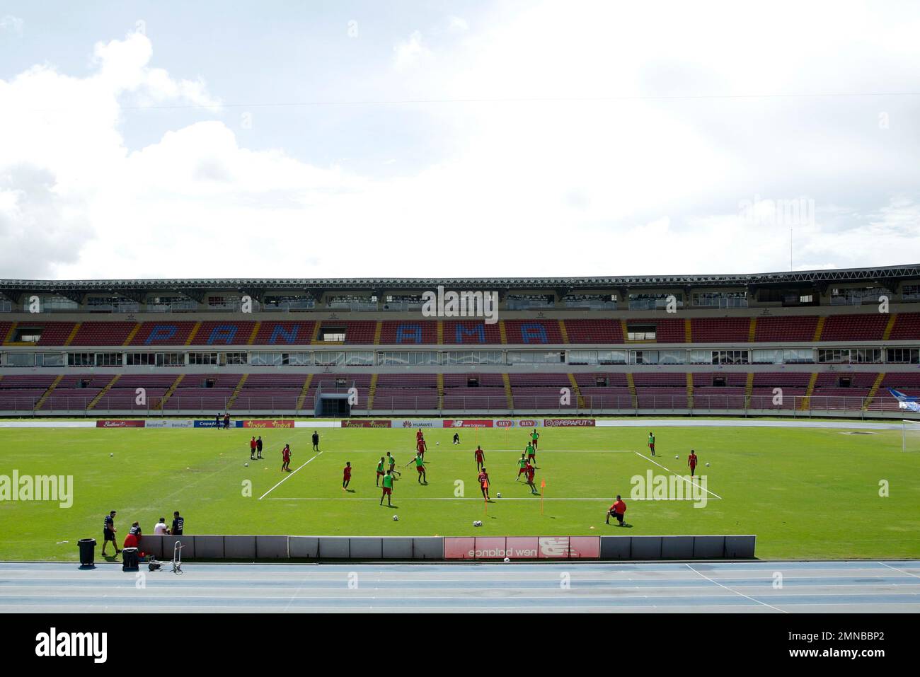 Panama's national soccer team trains at the Rommel Fernandez stadium in ...