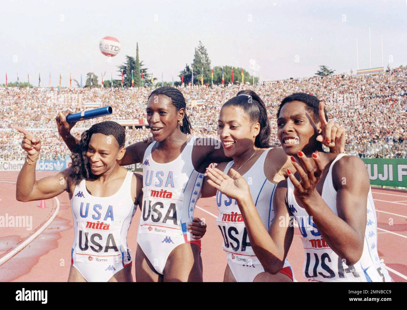 From left: Alice Brown, Pam Marshall, Florence Griffith and Diane ...