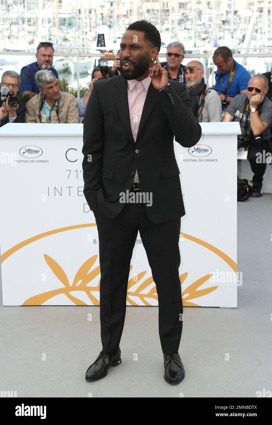 Actor John David Washington poses for photographers during a photo call ...