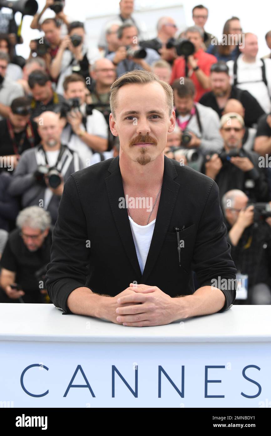 Actor Jasper Paakkonen poses for photographers during a photo call for ...