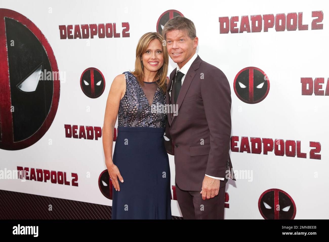 Actress Joy Creel, left, and Deadpool comic book creator Rob Liefeld ...