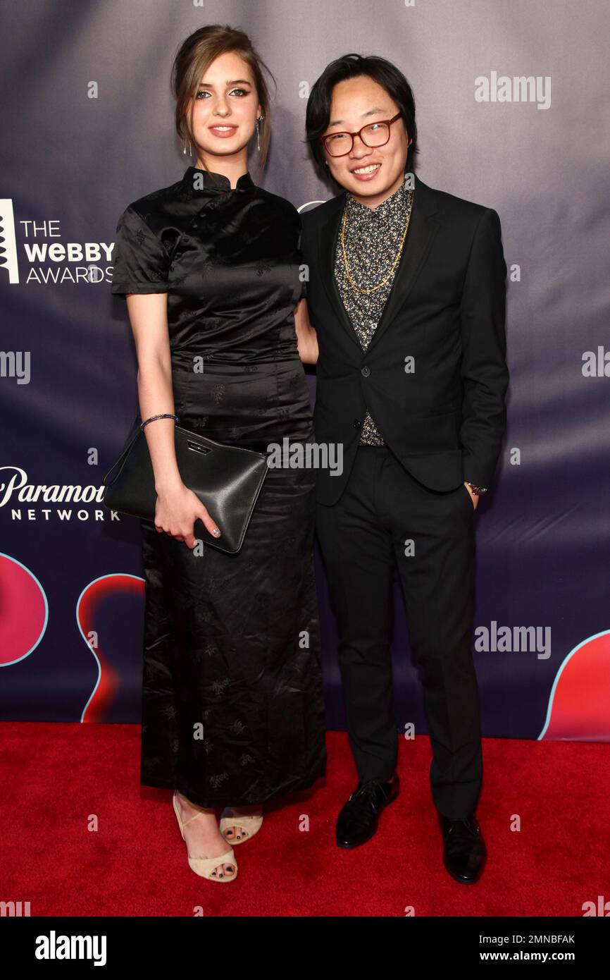 Annette Schoeman, left, and Jimmy O. Yang, right, attend the 22nd Annual Webby Awards at ...