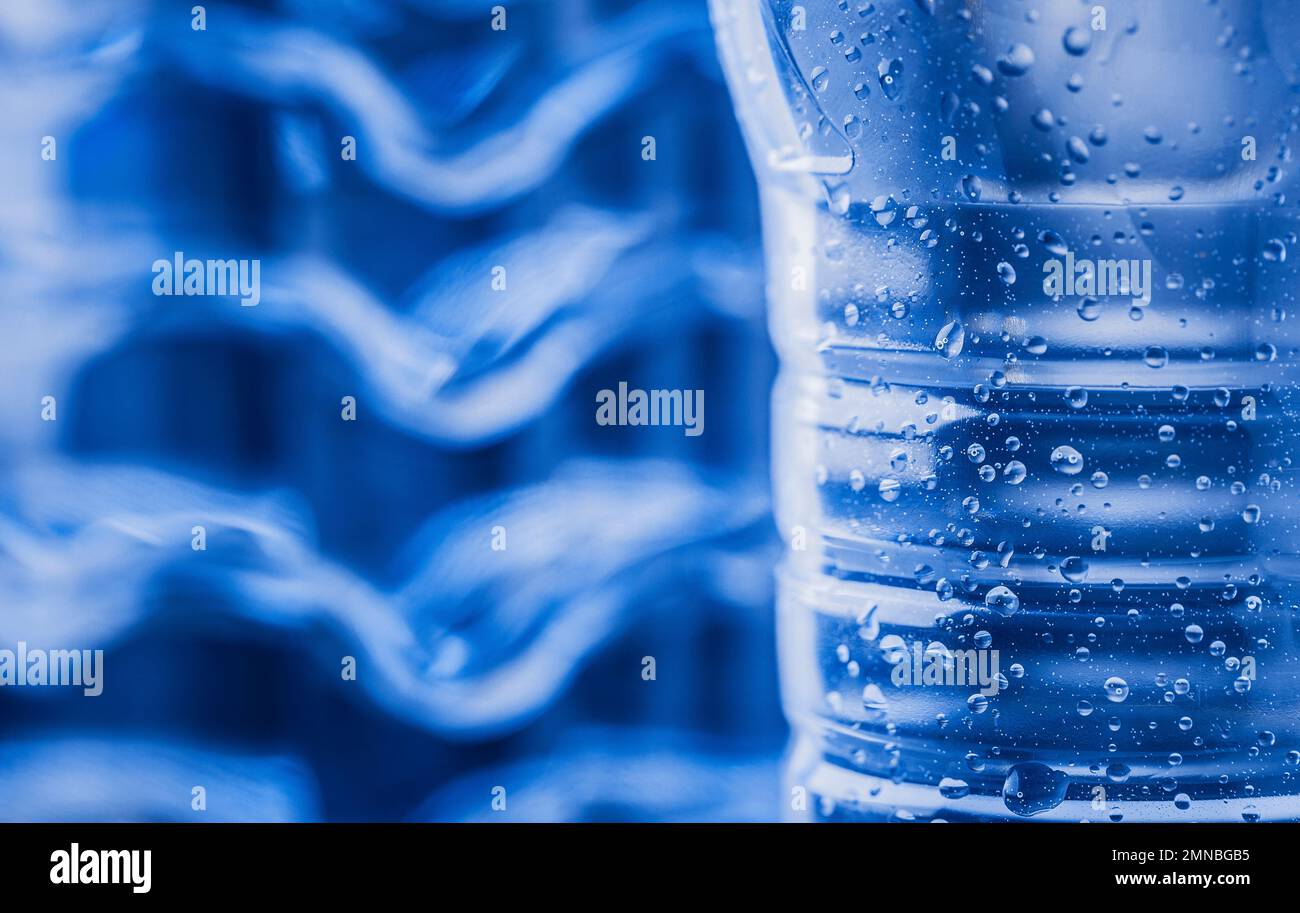Water drops on the surface of a plastic bottle Stock Photo - Alamy