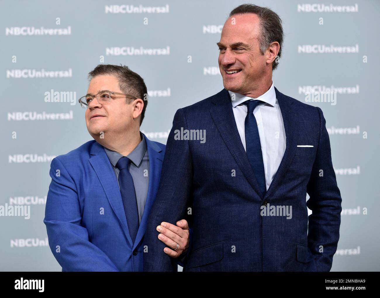 Actors Patton Oswalt, left, and Christopher Meloni attend the 2018 ...
