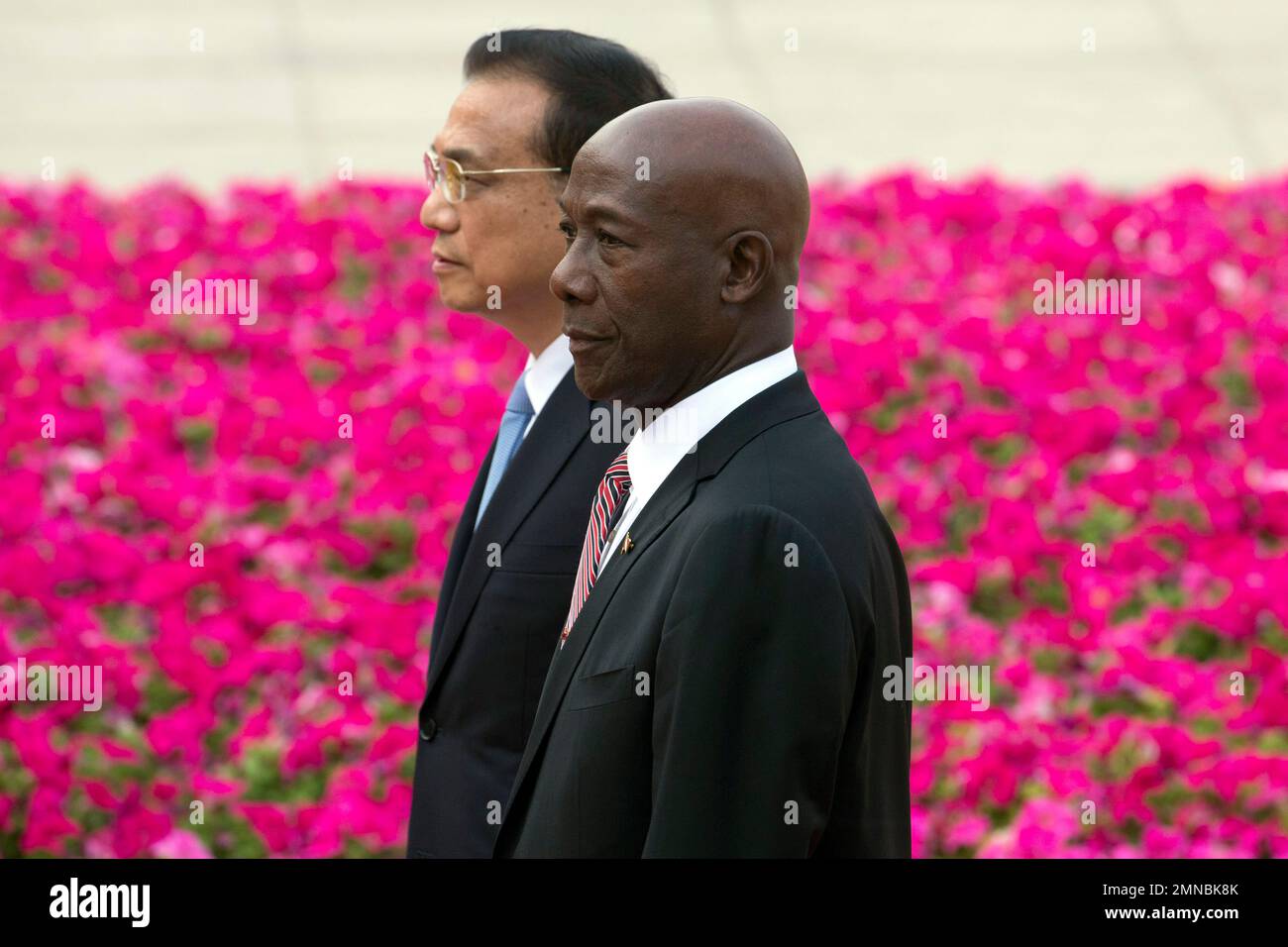 Trinidad and Tobago Prime Minister Keith Rowley walks with Chinese ...