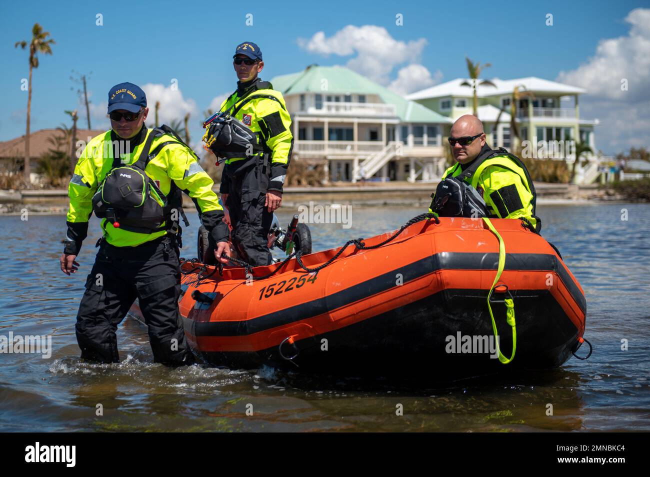 Coast Guard National Strike Force members scan Pine Island, Florida for ...