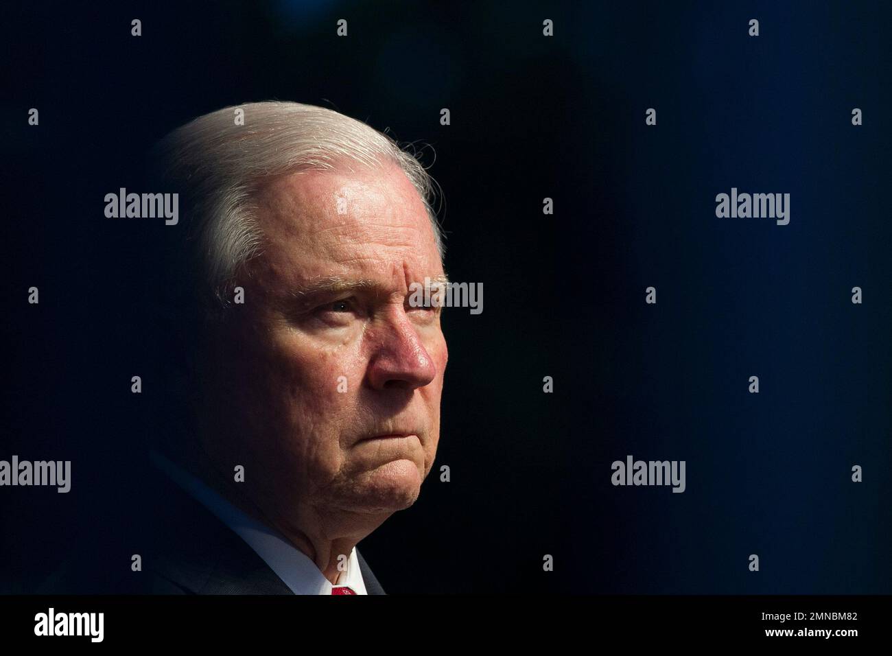 U.S. Attorney General Jeff Sessions waits onstage to address the ...