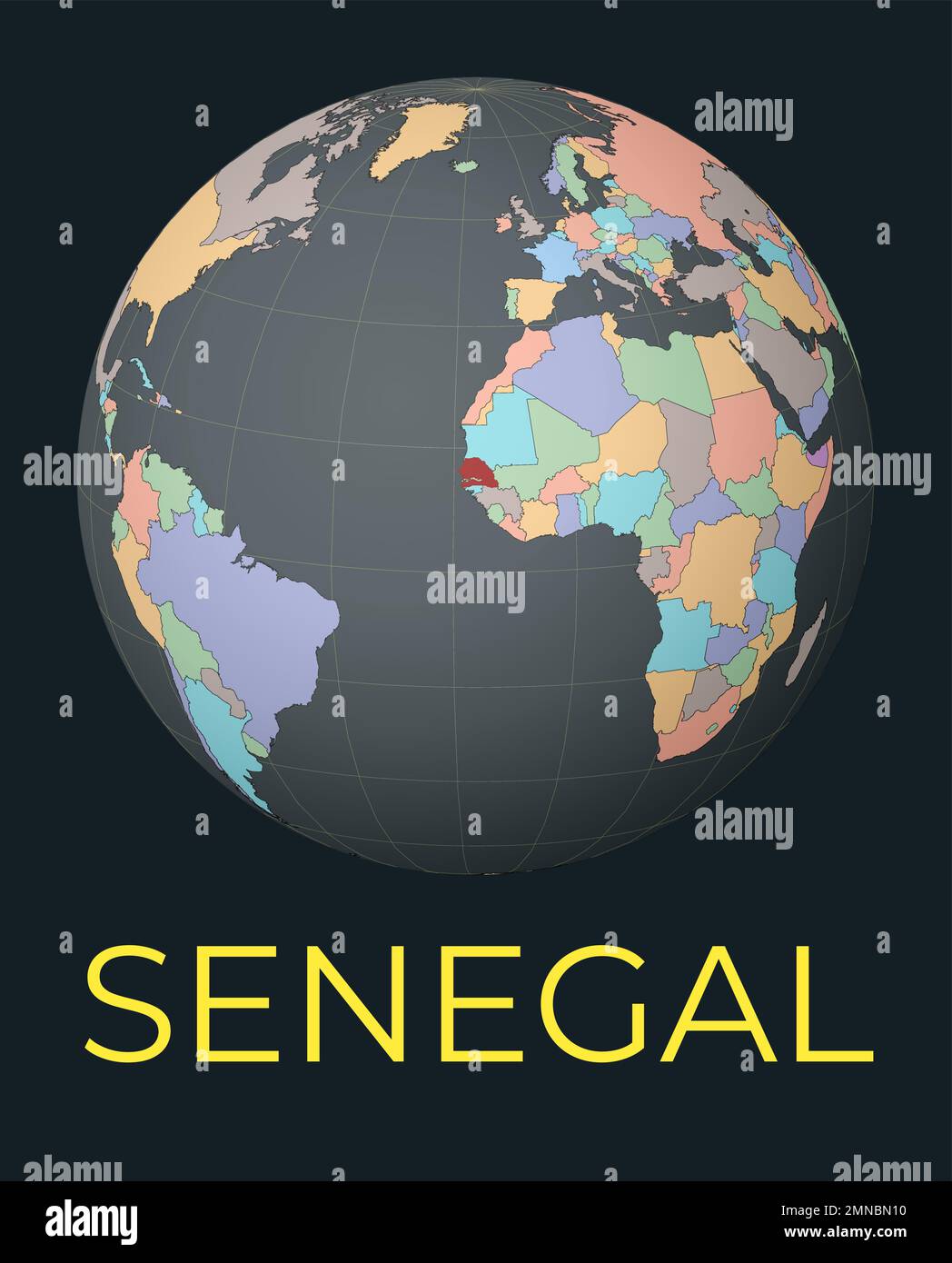 senegal on a world map