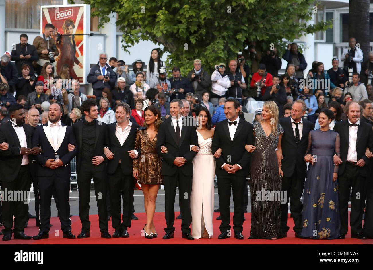 Actors Balasingham Thamilchelvan, from left, Alban Ivanov, Felix Moati, Mathieu Amalric, Marina ...