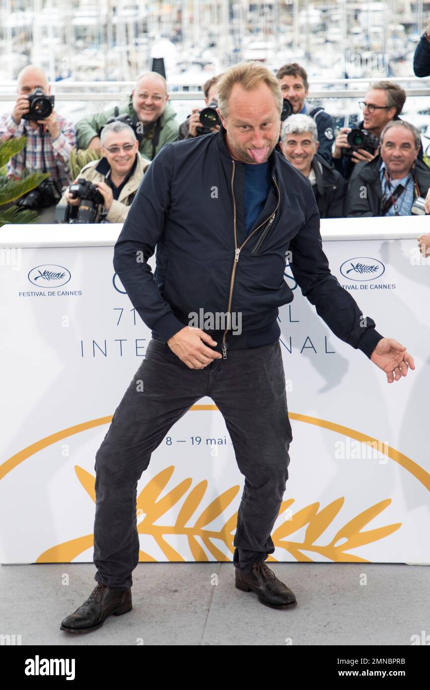 Actor Benoit Poelvoorde poses for photographers during a photo call for ...