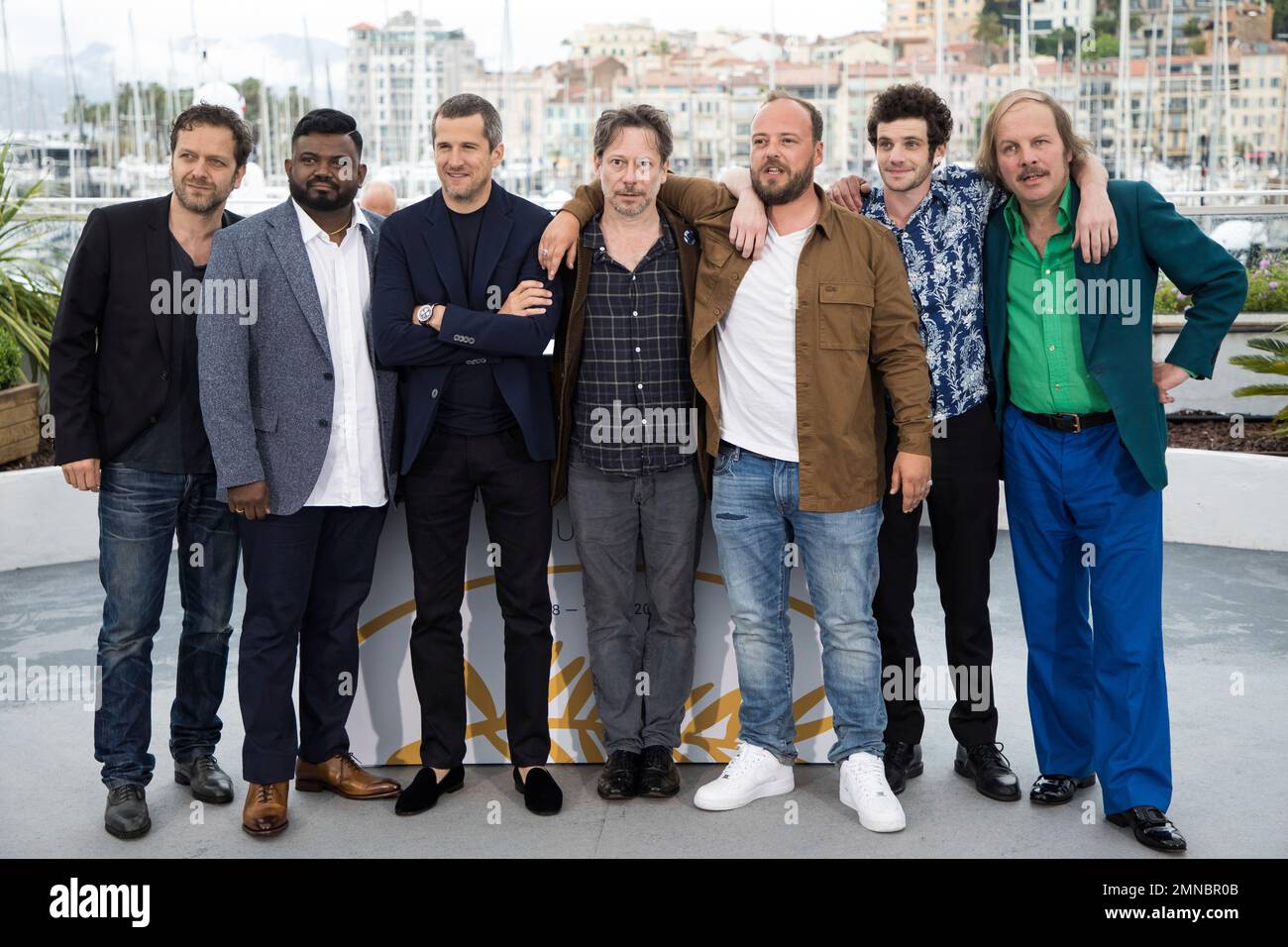 Actors Jonathan Zaccai, from left, Thamilchelvan Balasingham, Guillaume Canet, Mathieu Amalric ...