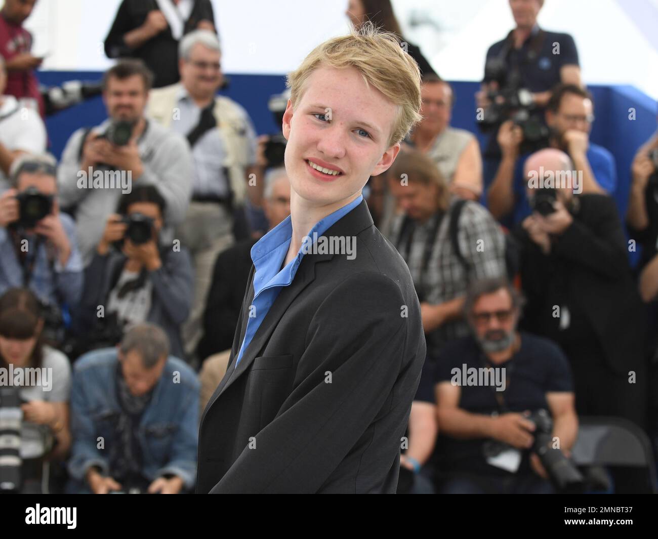 Actor Victor Polster poses for photographers during a photo call for ...