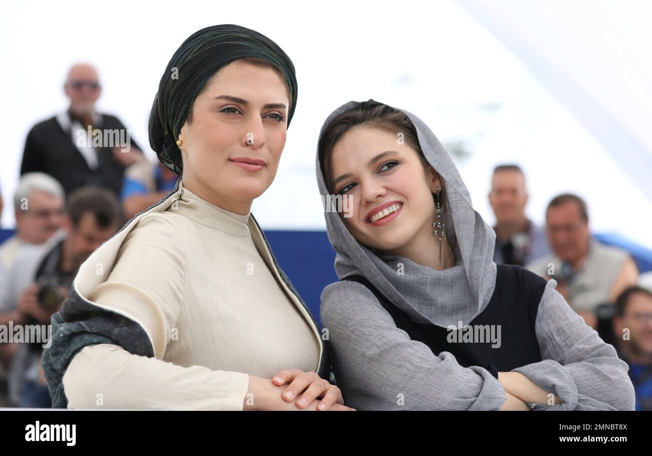 Actresses Behnaz Jafari, left, and Marziyeh Rezaei pose for ...