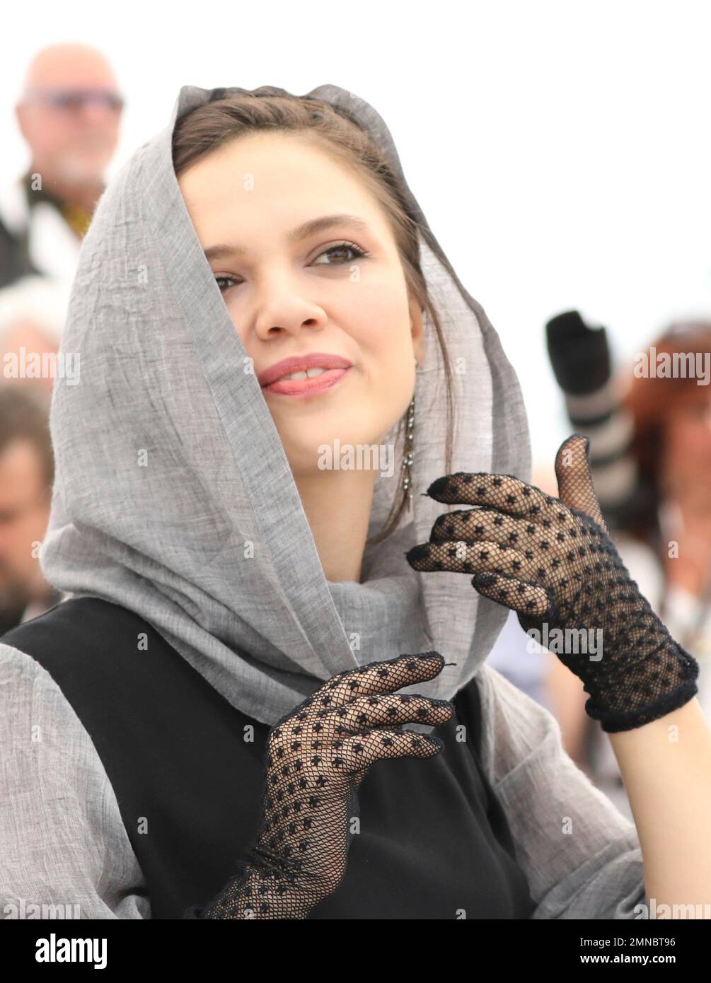 Actress Marziyeh Rezaei poses for photographers during a photo call for ...