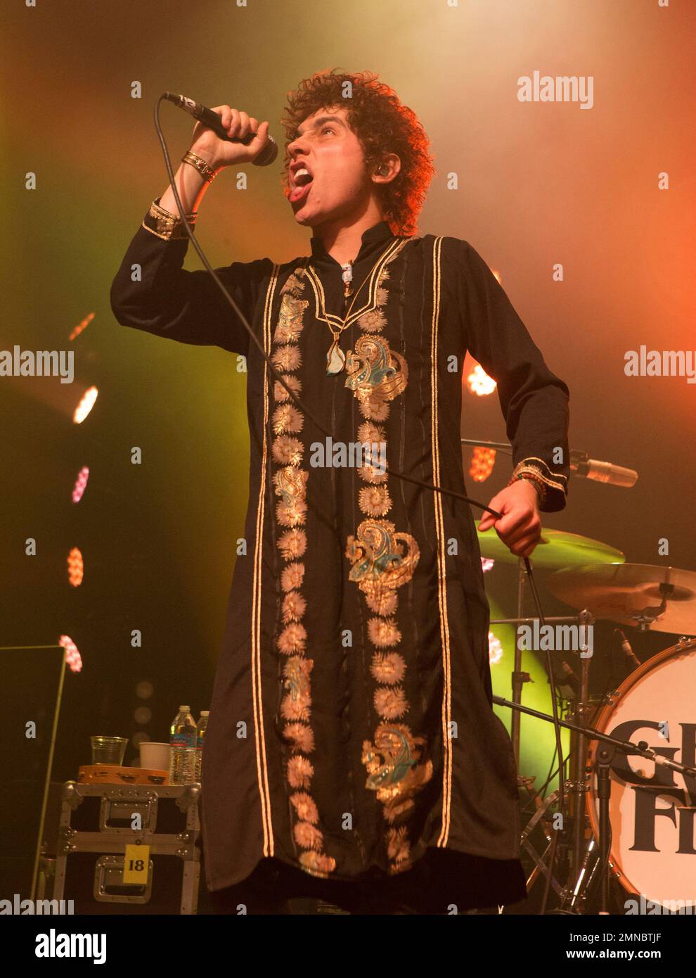 Josh Kiszka of the band Greta Van Fleet performs in concert at The ...