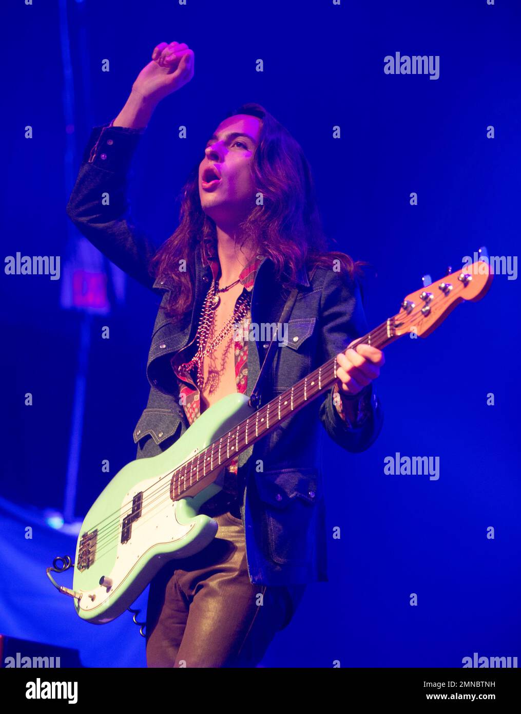 Sam Kiszka of the band Greta Van Fleet performs in concert at The ...