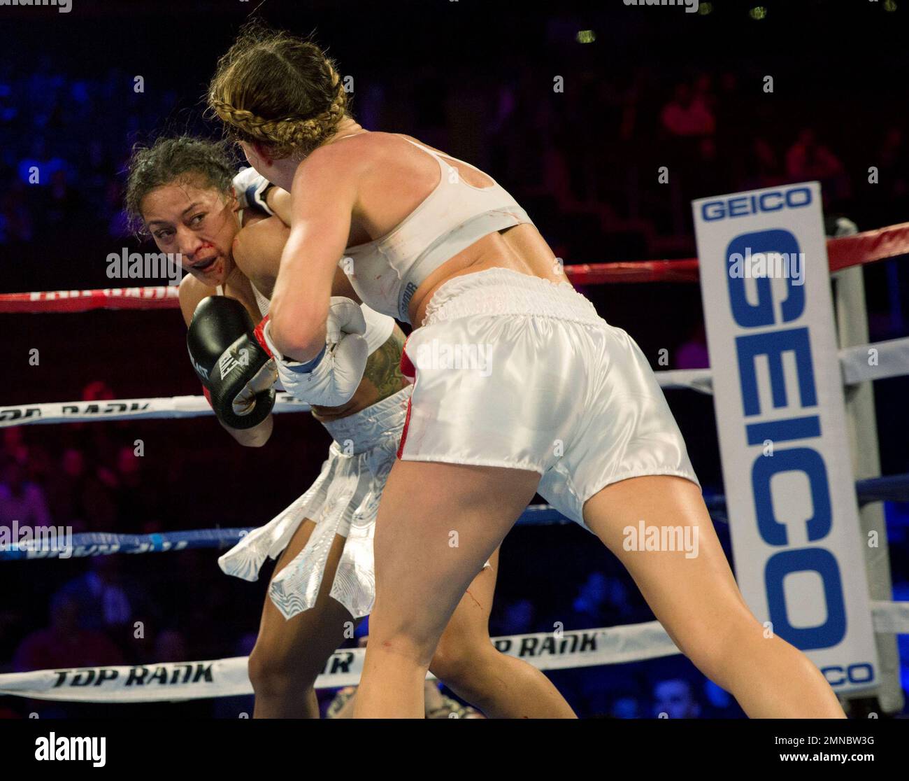 Mikaela Mayer, right, of the United States, fights Baby Nansen, of New ...