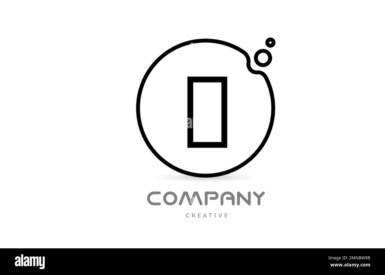geometric letter I alphabet logo icon with circle and bubbles. Creative ...