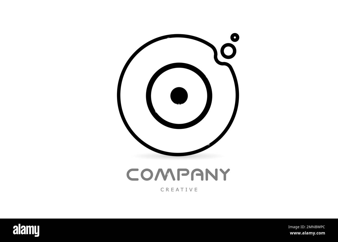 geometric letter O alphabet logo icon with circle and bubbles. Creative ...