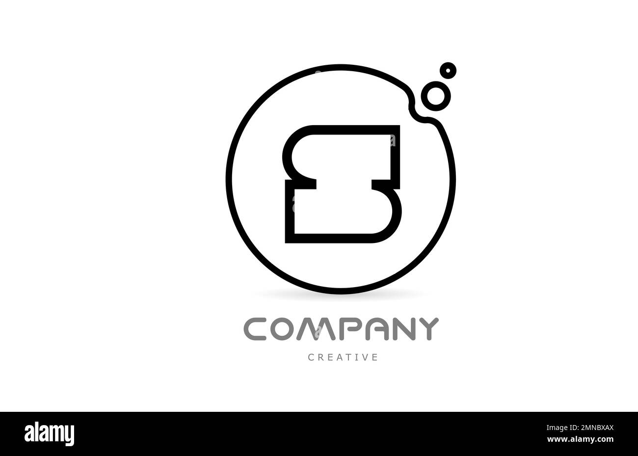 geometric letter S alphabet logo icon with circle and bubbles. Creative ...