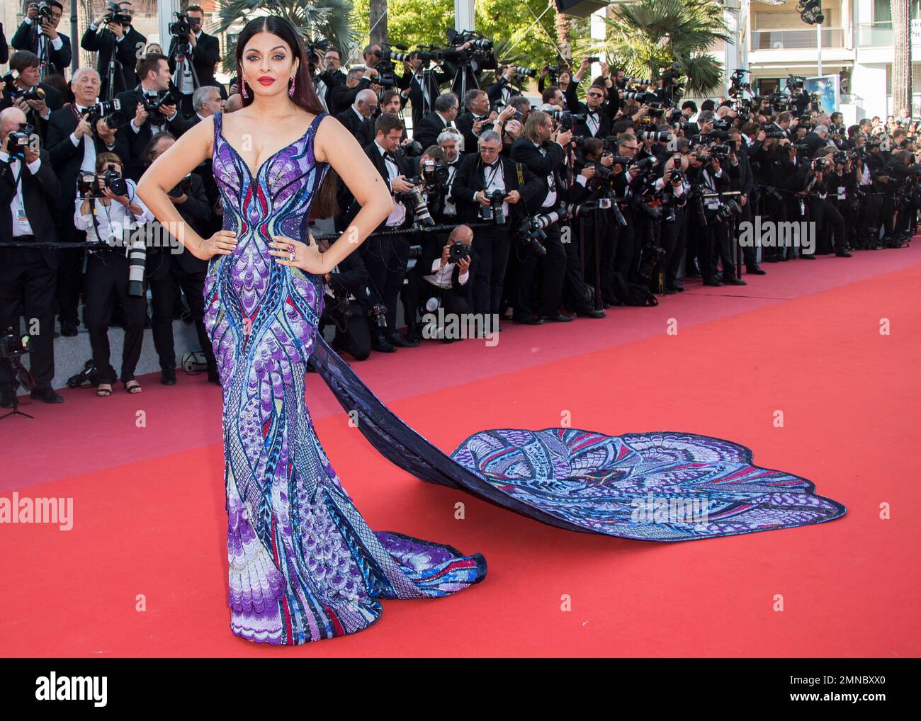 Actress Aishwarya Rai Bachchan poses for photographers upon arrival at ...