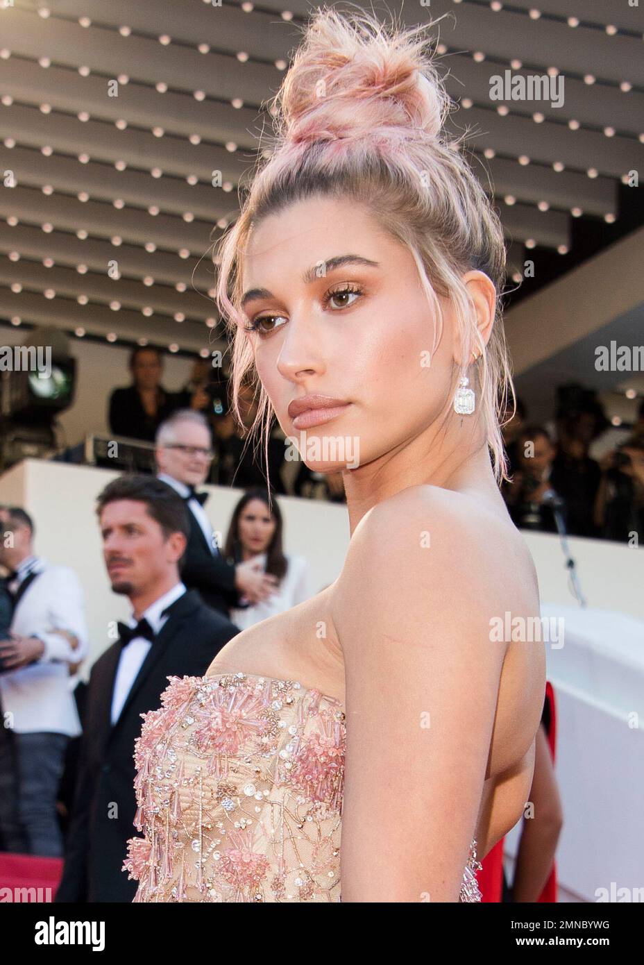 Model Hailey Baldwin poses for photographers upon arrival at the ...