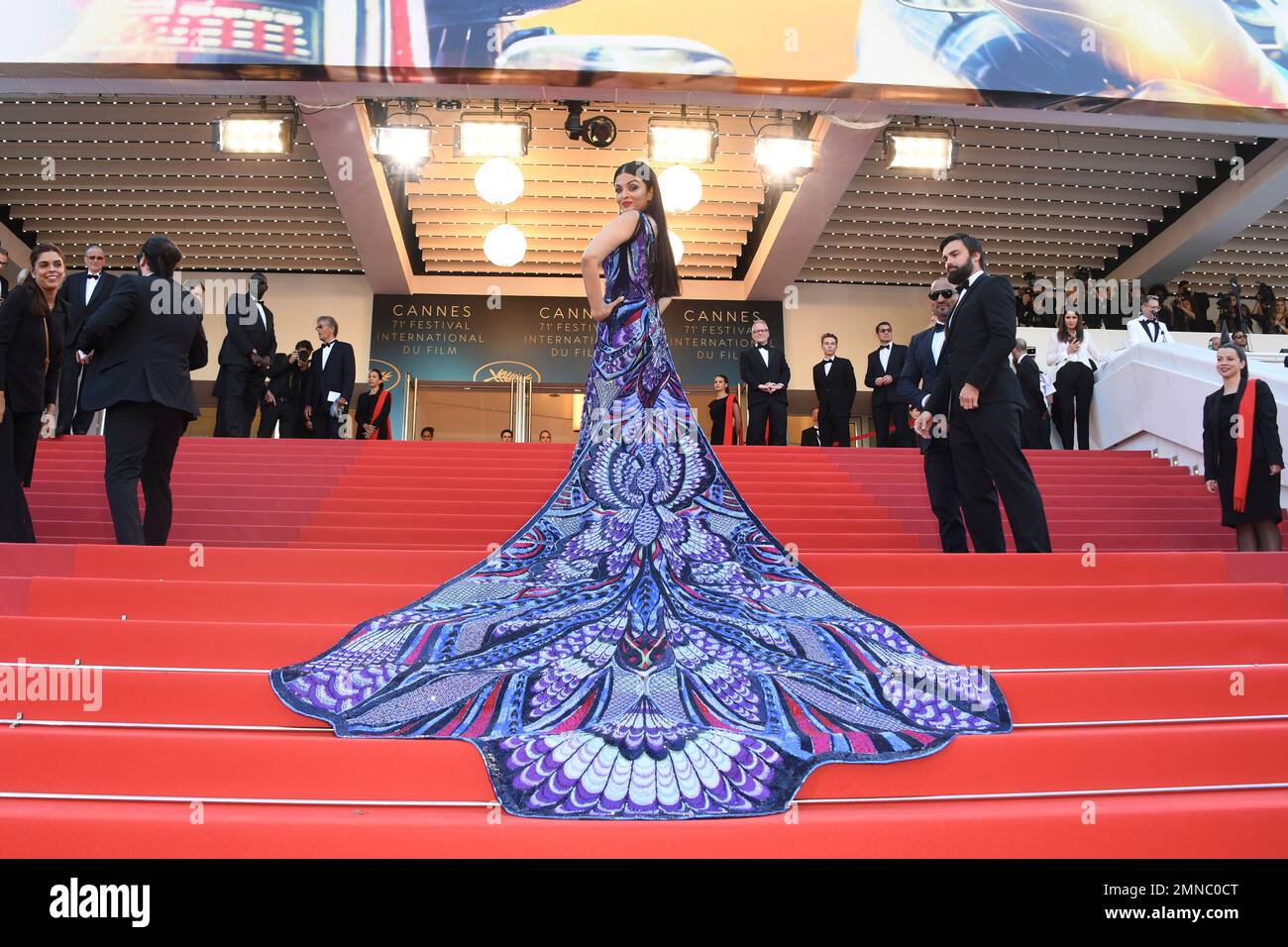 Actress Aishwarya Rai Bachchan poses for photographers upon arrival at ...