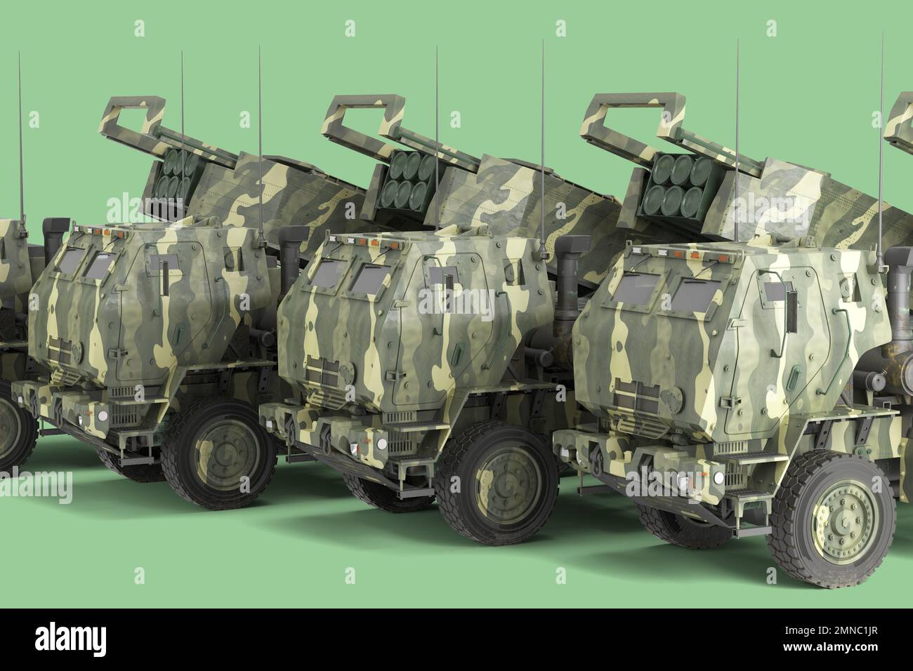 3d render mlrs himars High Mobility Artillery Rocket System land leases ...