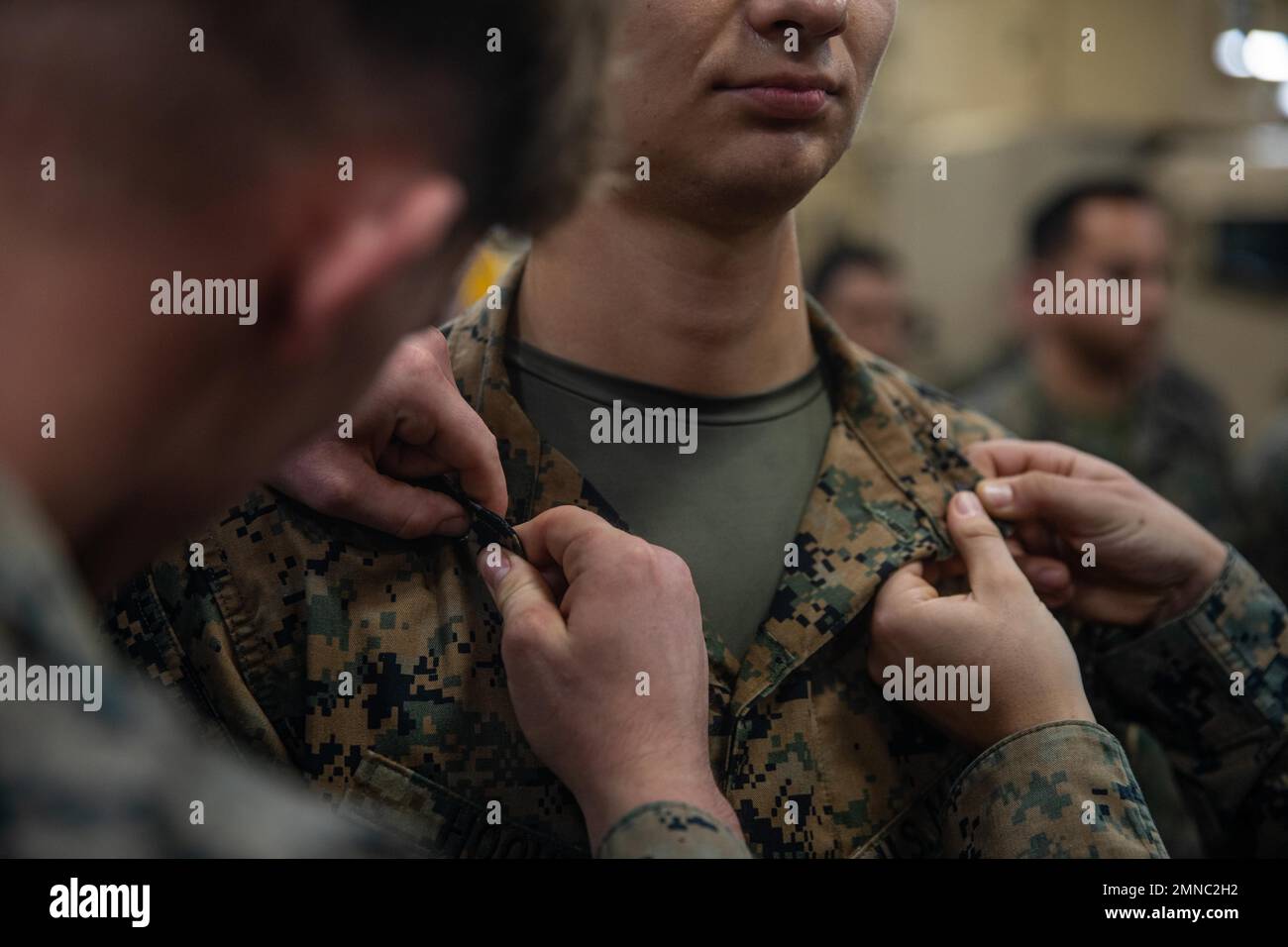 U.S. Marine Corps Cpl. Dylan Hoover, ammo technician assigned to Combat ...