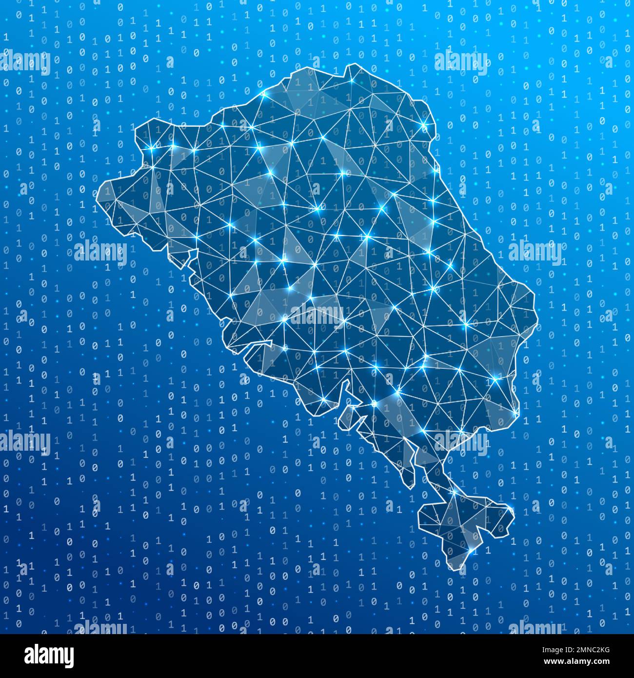 Network map of Colon Island. Island digital connections map. Technology ...
