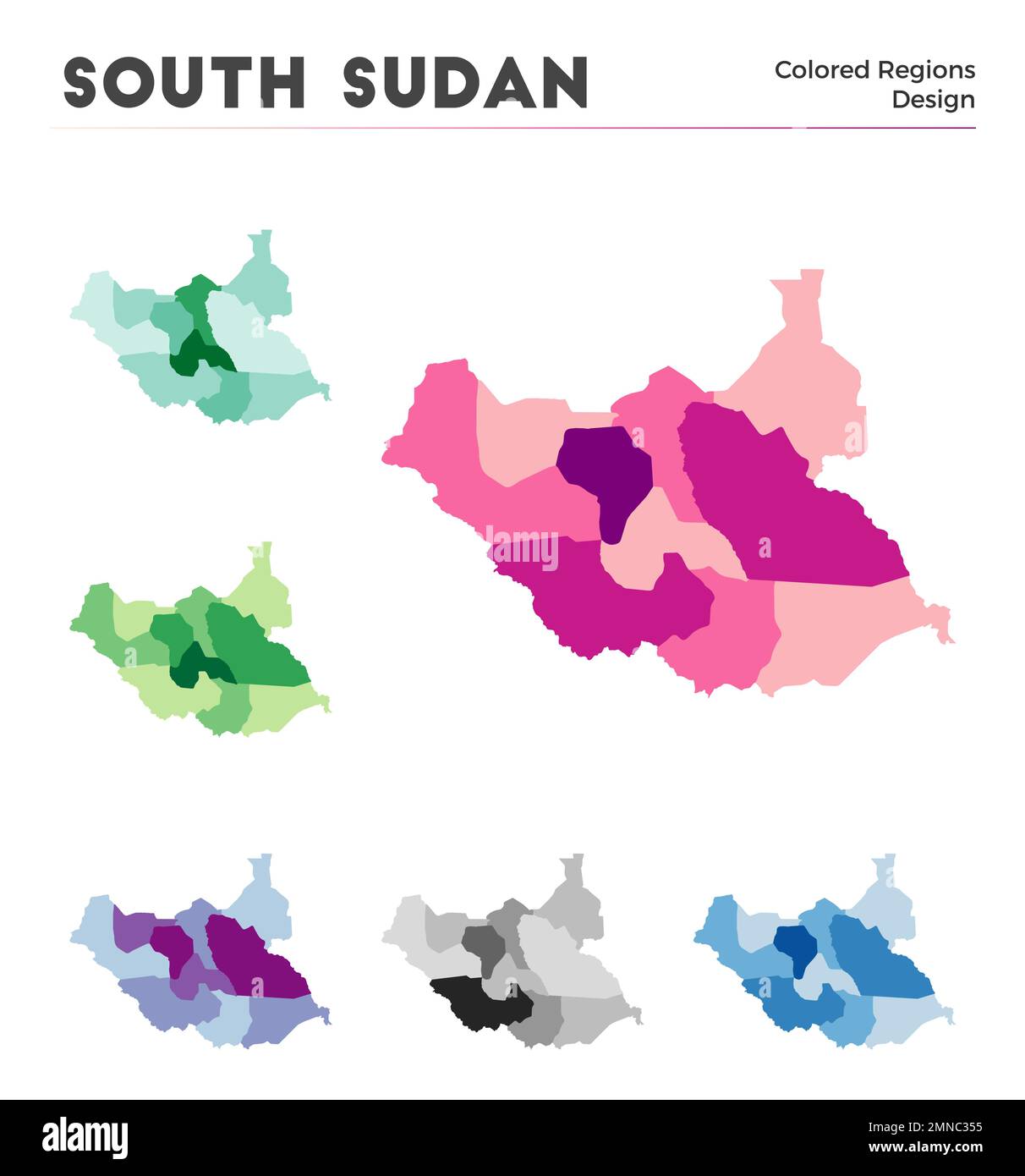 South Sudan map collection. Borders of South Sudan for your infographic ...