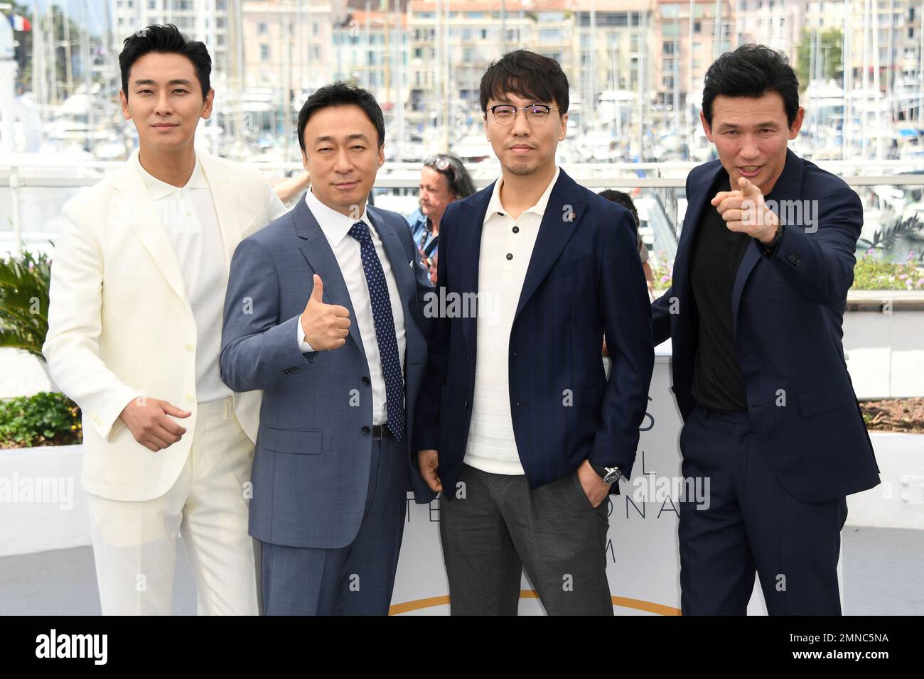 Actor Ju Ji-Hoon, from left, actor Lee Sung-Min, director Yoon Jong-Bin ...