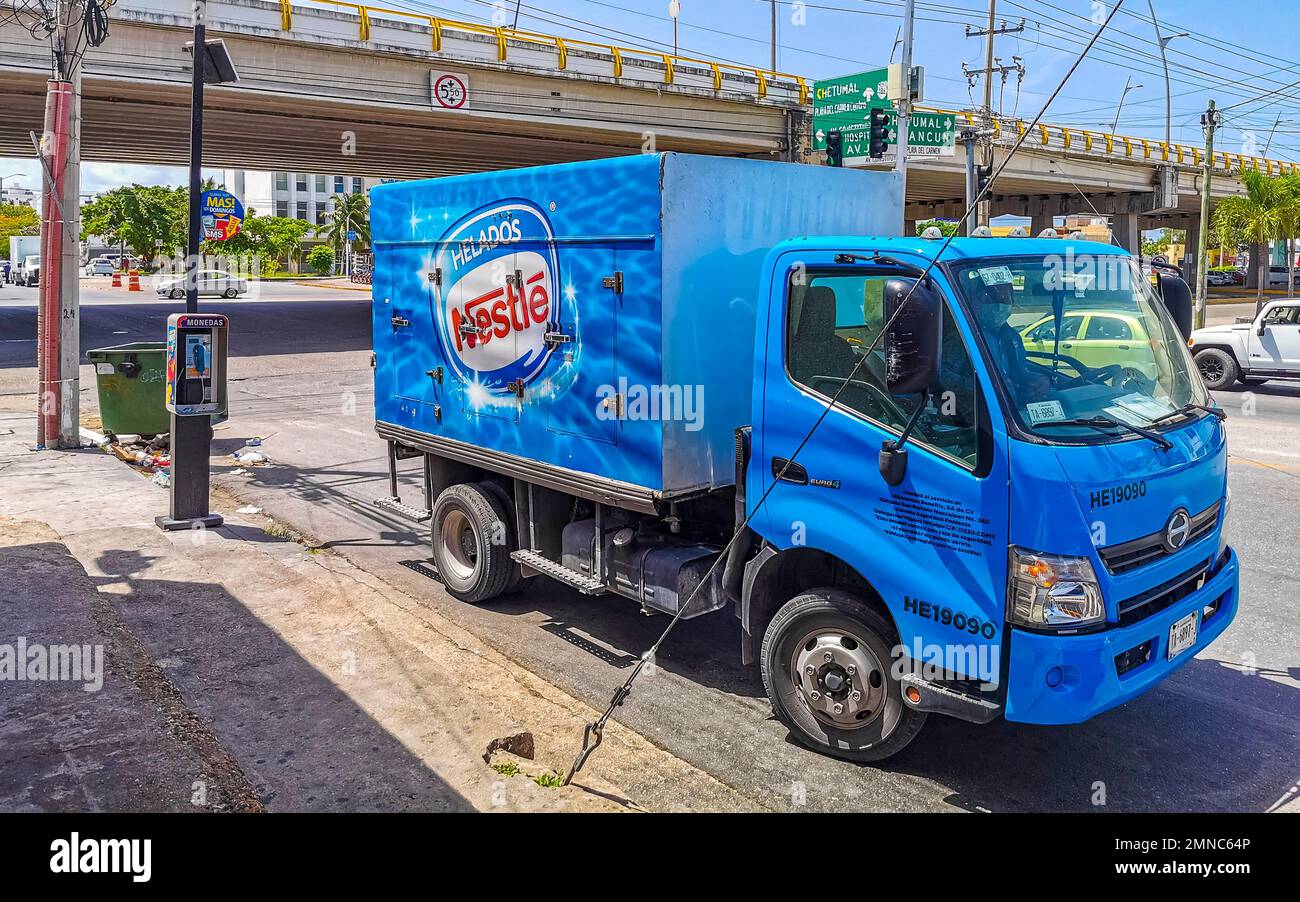 Playa del Carmen Quintana Roo Mexico 2021 Various Mexican trucks ...