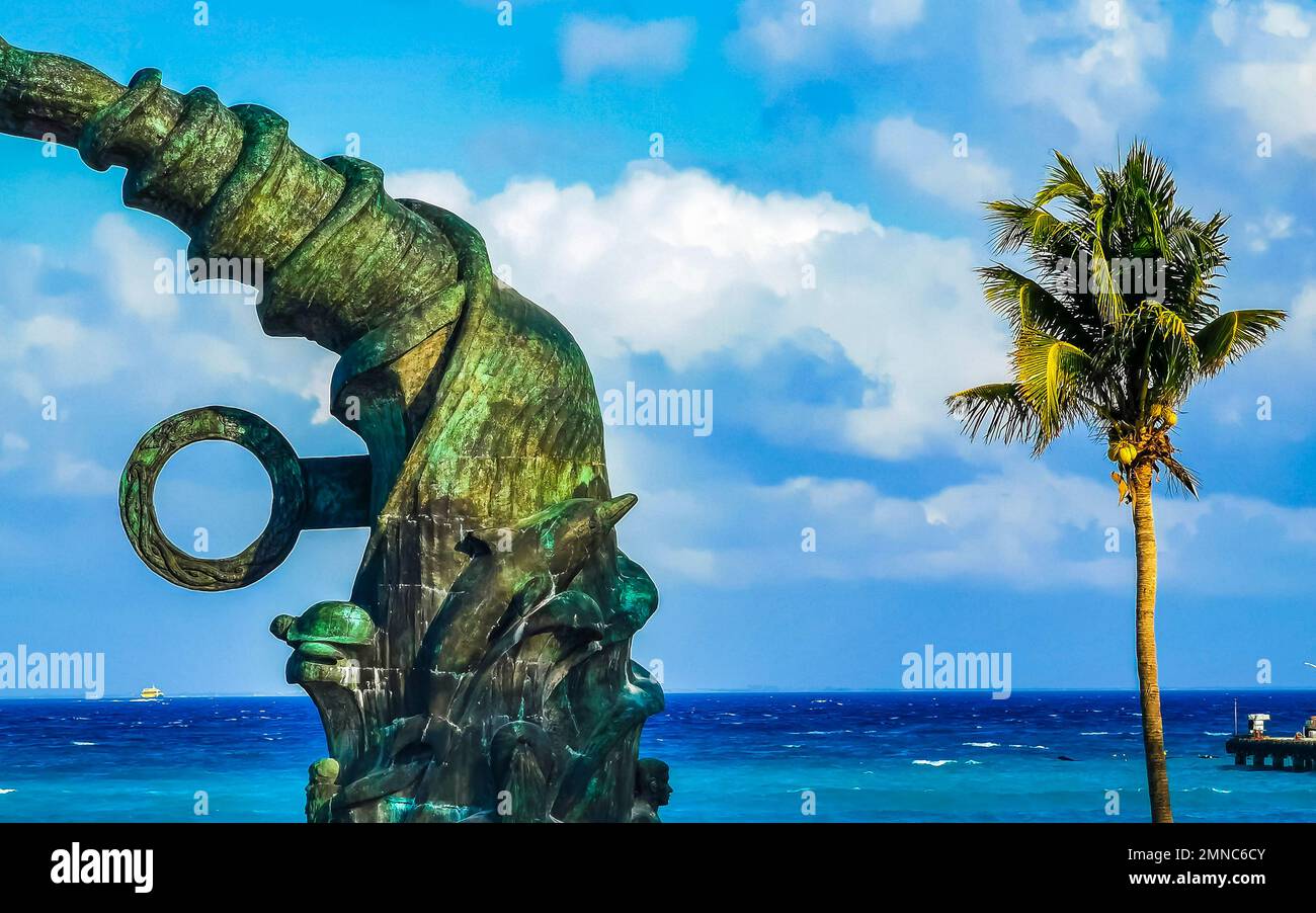 The ancient architecture of the Portal Maya in the Fundadores park with ...