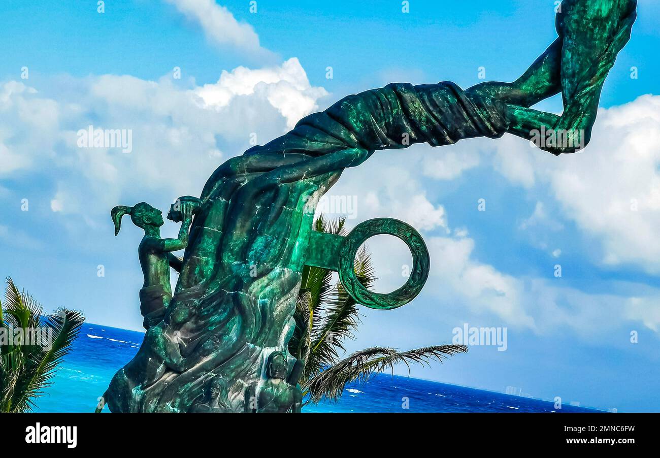 The ancient architecture of the Portal Maya in the Fundadores park with ...