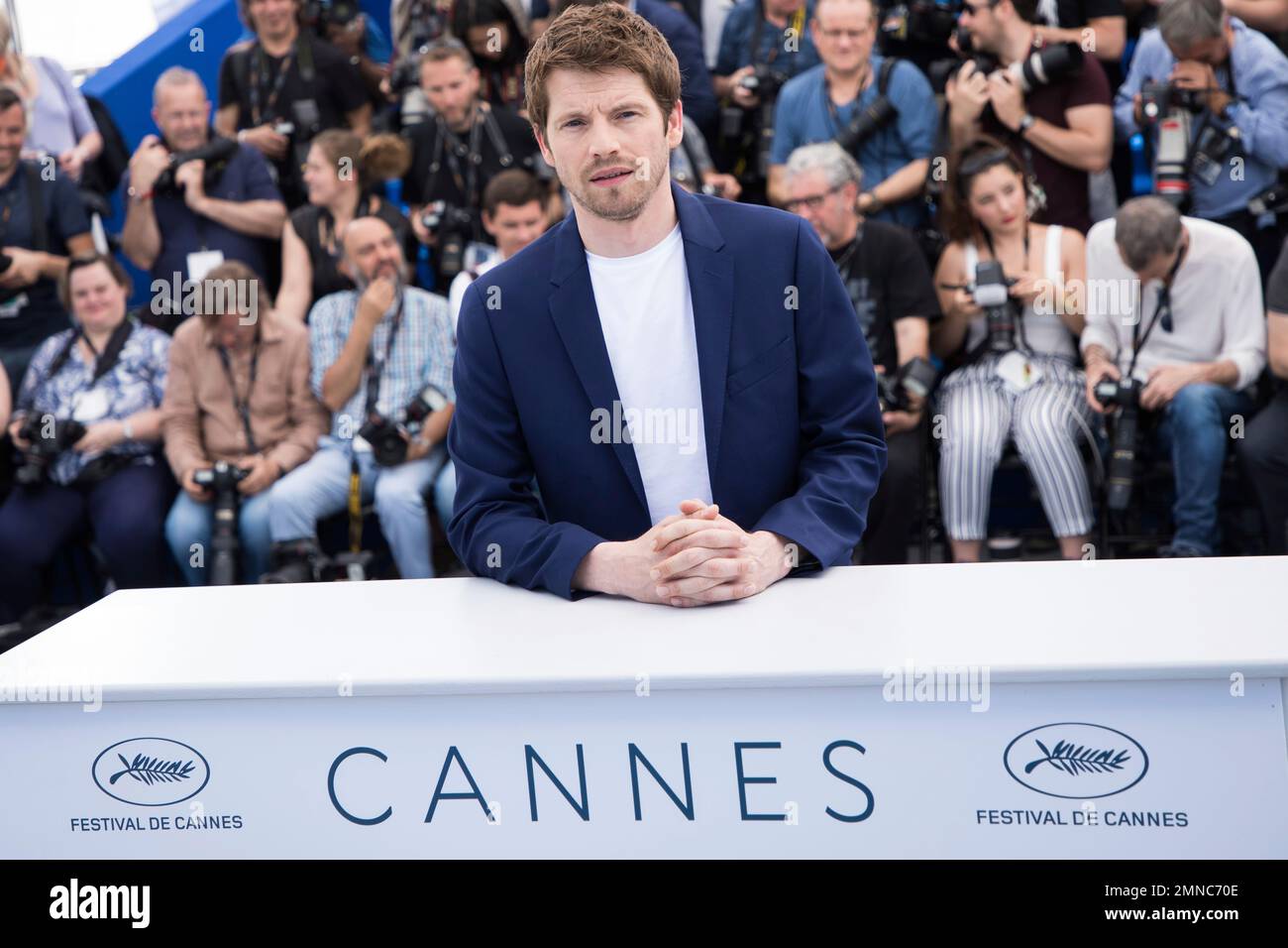 Actor Pierre Deladonchamps poses for photographers during a photo call ...