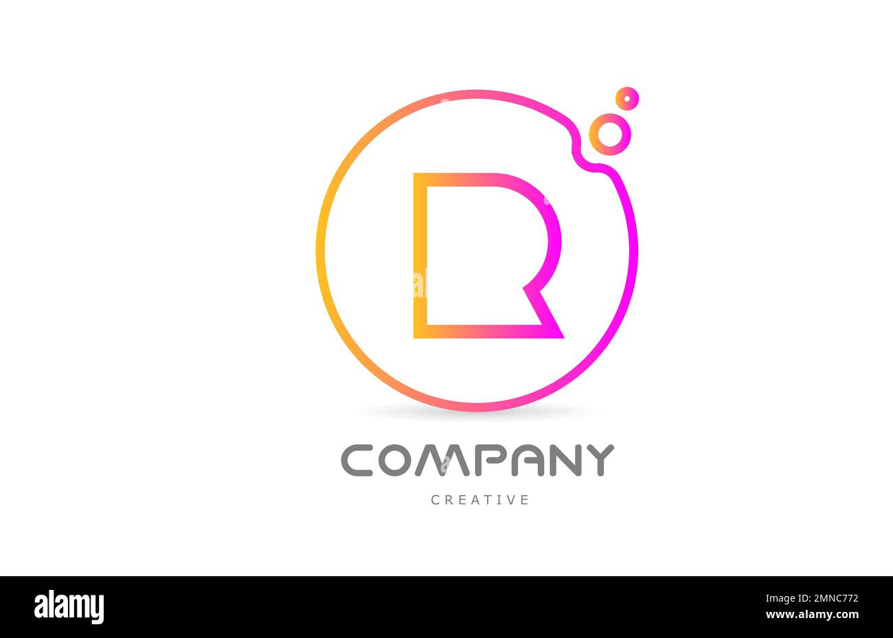 geometric R letter alphabet logo icon with circle and bubbles. Creative ...