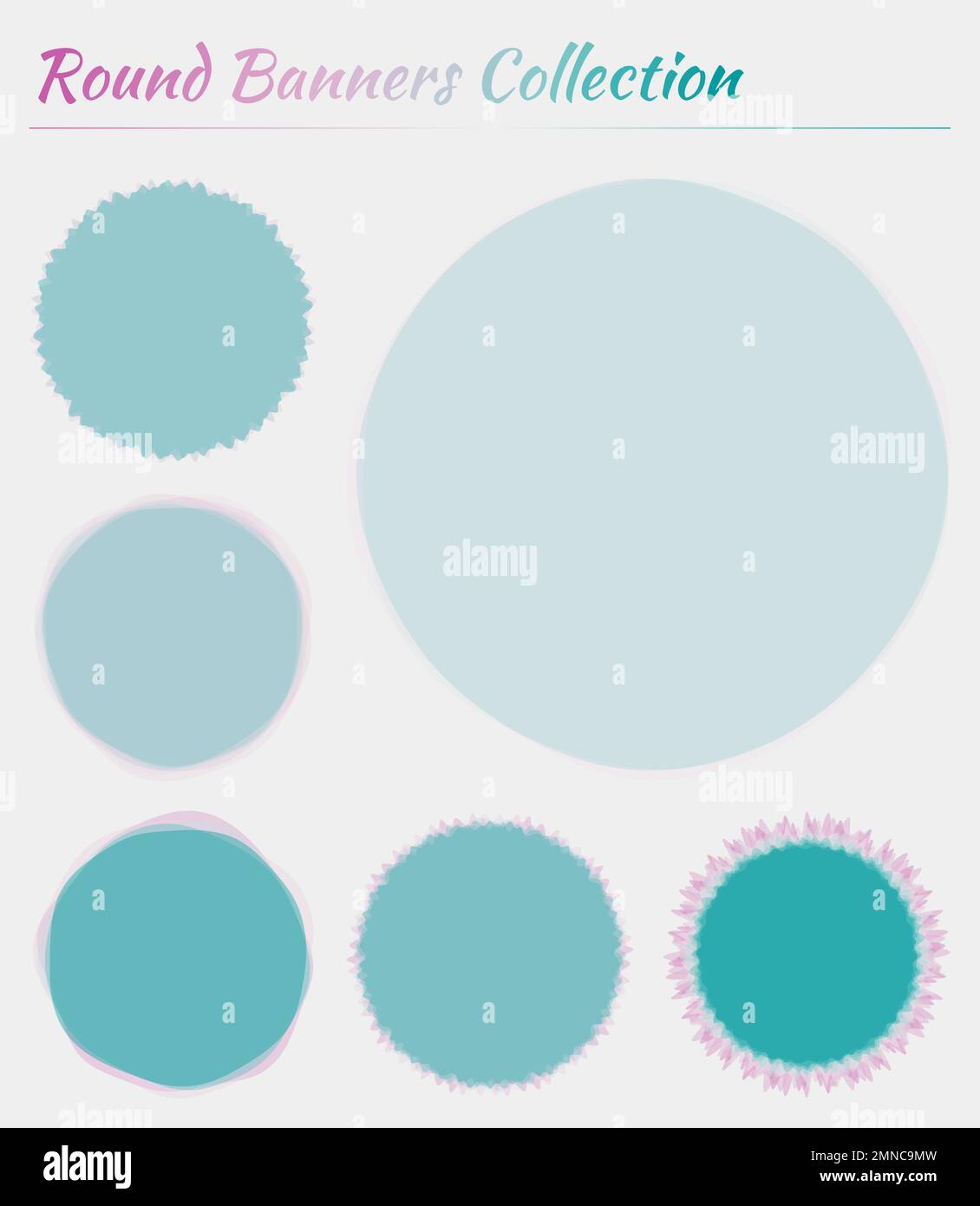 Colorful round abstract shapes. Circular backgrounds in teal and purple ...